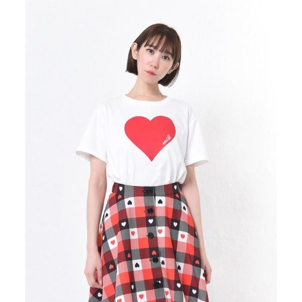 ZOZO問い合わせ番号:73486151ショップ:MILK，ミルクブランド:MILK，ミルク商品名:Plump Heart Tシャツカテゴリ:トップス>Tシャツ/カットソーブランド品番:10232201素材:綿100%原産国:中国カラ...