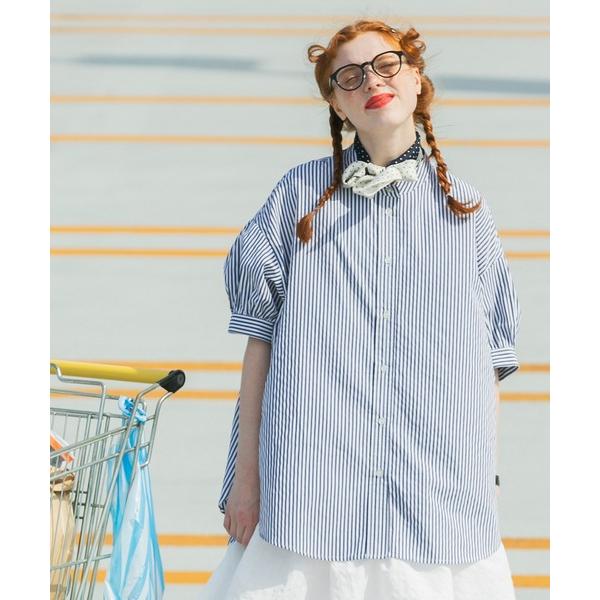 『タイムセール実施中』ZOZO問い合わせ番号:73486402ショップ:BONLECILL，ボンルシールブランド:BONLECILL，ボンルシール商品名:アソート柄 ボリュームスリーブバンドカラー半袖シャツカテゴリ:トップス>シャツ/...