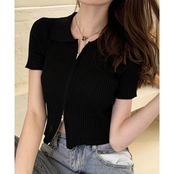 『タイムセール実施中』ZOZO問い合わせ番号:73550816ショップ:me Jane，ミージェーンブランド:PRIVATE  BEACH，プライベートビーチ，meJane，ミージェーン商品名:ダブルファスナークロップド丈半袖トップスカテゴ...