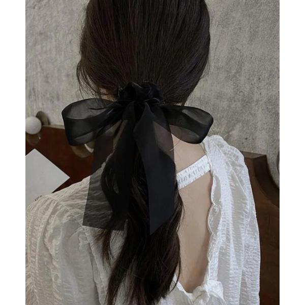 『タイムセール実施中』ZOZO問い合わせ番号:73591162ショップ:Mayree，メイリーブランド:Mayree，メイリー商品名:【float】光沢 シフォン ロングリボン シュシュカテゴリ:ヘアアクセサリー>シュシュブランド品番...