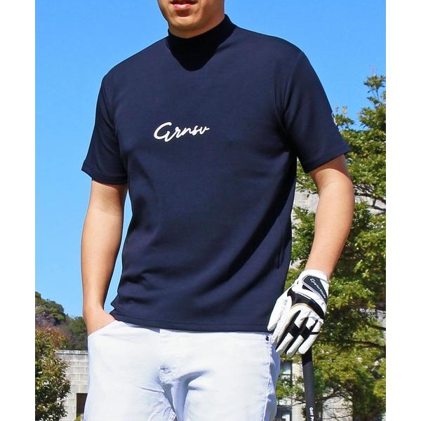ZOZO問い合わせ番号:73660010ショップ:TopIsm，トップイズムブランド:GIORNO SEVEN，ジョルノセブン，TopIsm，トップイズム商品名:接触冷感 ゴルフ 半袖 ロゴ モックネックシャツ ゴルフウェア メンズカテゴリ...
