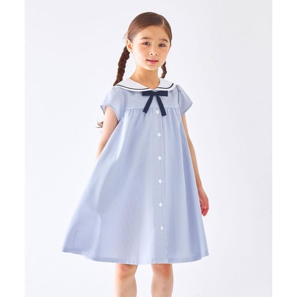 ZOZO問い合わせ番号:73661283ショップ:CHOPIN，ショパンブランド:CHOPIN，ショパン商品名:【速乾、接触冷感】【KIDS】セーラーAラインワンピース（110〜130cm）カテゴリ:ワンピース/ドレス>ワンピースブラ...