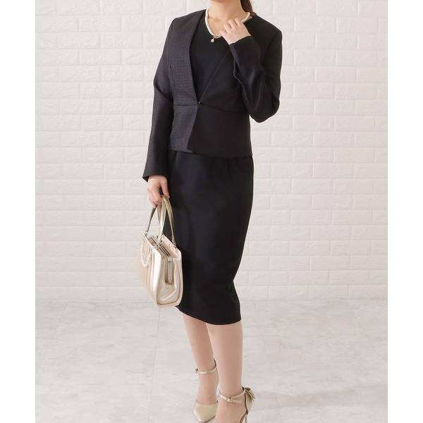 『タイムセール実施中』ZOZO問い合わせ番号:73724621ショップ:Lace Ladies，レースレディースブランド:Lace Ladies，レースレディース商品名:Vネックワンピース×ノーカラージャケット2点セットカテゴリ:フォーマル...