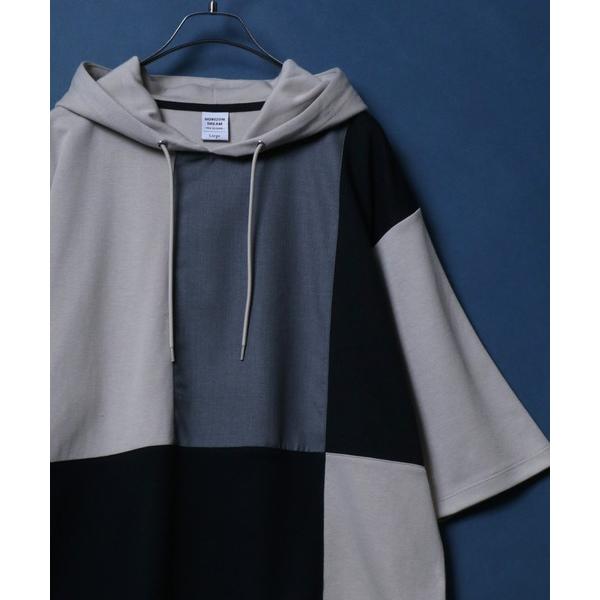 『タイムセール実施中』ZOZO問い合わせ番号:73792337ショップ:ANPAS，アンパスブランド:ANPAS，アンパス商品名:Cool Touch Material Mix Hoodie/接触冷感 異素材ミックス 切替 トップス パーカ...