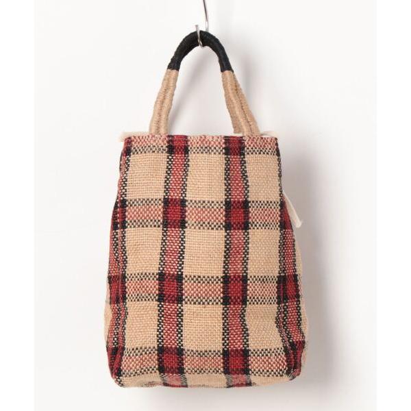 『セール実施中』ZOZO問い合わせ番号:73792392ショップ:RAYAN STORE，ラヤンストアブランド:RAYAN，ラヤン商品名:【TARANGO/タランゴ】ジュートチェックバッグ/#JLB-438カテゴリ:バッグ>トートバッ...