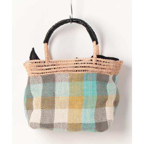 『セール実施中』ZOZO問い合わせ番号:73792620ショップ:RAYAN STORE，ラヤンストアブランド:RAYAN，ラヤン商品名:【TARANGO/タランゴ】ジュートチェックバッグ/#PLB-85カテゴリ:バッグ>トートバッグ...