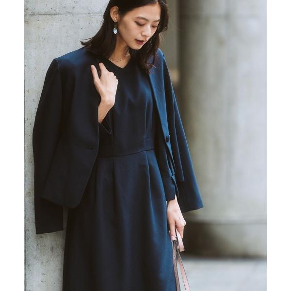 『タイムセール実施中』ZOZO問い合わせ番号:73827561ショップ:nissen，ニッセンブランド:7days Life Styling，セブンデイズライフスタイリング商品名:【洗える】キーネックジャケットアンサンブルスーツ（ジャケット...