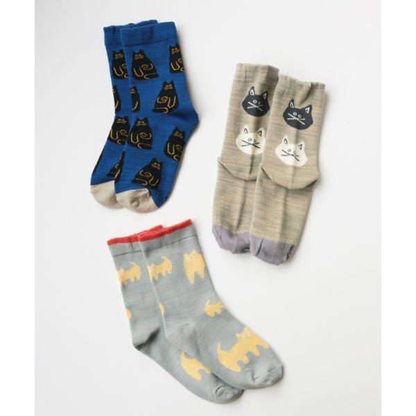 『タイムセール実施中』※このアイテムは返品・交換対象外商品です。ZOZO問い合わせ番号:73828503ショップ:MAZEMAZE，マゼマゼブランド:stample，スタンプル商品名:ネコ・ねこ・猫 クルーソックス　【3足組】カテゴリ:レッ...