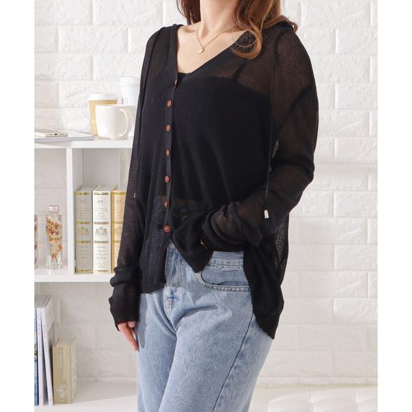 『タイムセール実施中』ZOZO問い合わせ番号:73829242ショップ:Lace Ladies，レースレディースブランド:Lace Ladies，レースレディース商品名:Vネックフーデットニットカーディガンカテゴリ:トップス>カーディ...