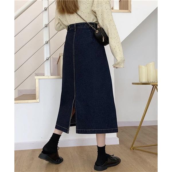 『セール実施中』ZOZO問い合わせ番号:73930284ショップ:300mc，スリーハンドレッドエムシーブランド:FREE STYLISTS，フリー スタイリスト商品名:バックスリットロングデニムスカートカテゴリ:スカート>デニムスカ...