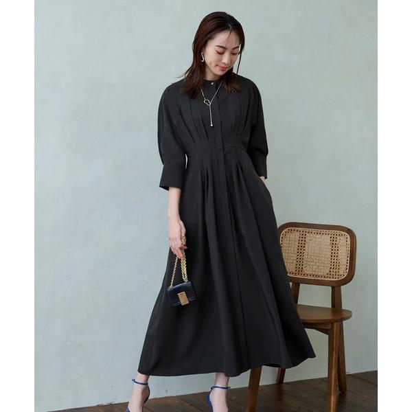 ZOZO問い合わせ番号:73965545ショップ:RUIRUE BOUTIQUE，ルイルエブティックブランド:RUIRUE BOUTIQUE，ルイルエブティック商品名:ウエストタック・バンドカラーロングワンピースカテゴリ:ワンピース/ドレス...
