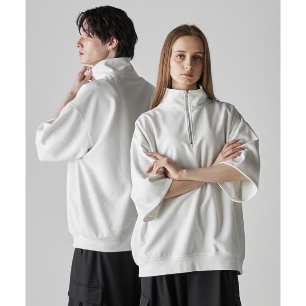 ZOZO問い合わせ番号:74031589ショップ:EMMA CLOTHES，エマ クローズブランド:CLEL，クレイル商品名:【CLEL】Half Zip Design Half Sleeve Pullover/ハーフジップ デザイン 半袖...