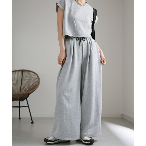 『セール実施中』ZOZO問い合わせ番号:74095915ショップ:Bonjour Sagan，ボンジュールサガンブランド:ap retro，アプレトロ，Bonjour Sagan，ボンジュールサガン商品名:スウェットワイドパンツ / イージ...