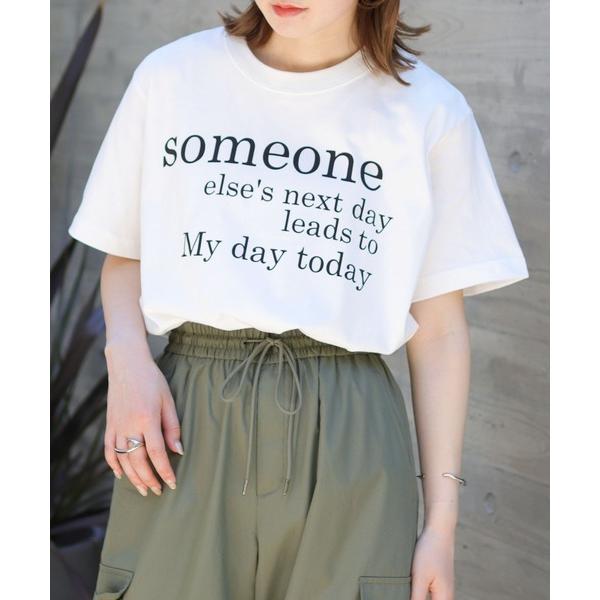 ZOZO問い合わせ番号:74299628ショップ:unit lab，ユニットラボブランド:HER CLOSET，ハークローゼット商品名:【shemoshelly】WEB限定someoneロゴTシャツカテゴリ:トップス>Tシャツ/カット...