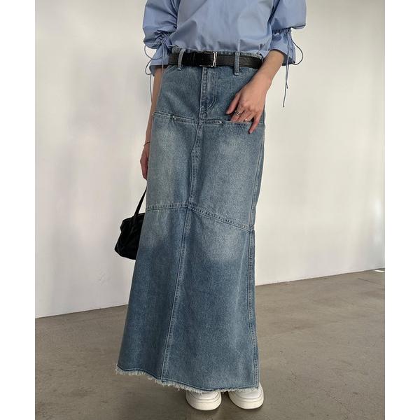 『タイムセール実施中』ZOZO問い合わせ番号:74299876ショップ:RANAN，ラナンブランド:solleim，ソルレム，RANAN，ラナン商品名:[選べる２color]デニムローウエストロングスカートカテゴリ:スカート>デニムス...