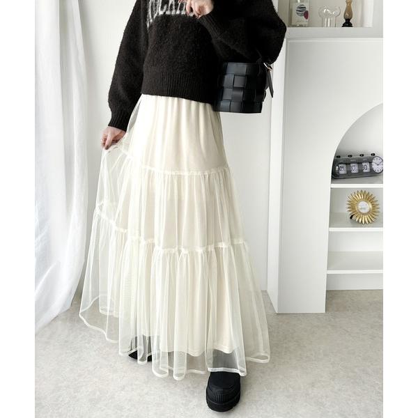 『タイムセール実施中』ZOZO問い合わせ番号:74367100ショップ:Classical Elf，クラシカルエルフブランド:classicalelf，クラシカルエルフ商品名:秋の必需品！ふわっと愛らしく。チュールレイヤード ティアードロン...