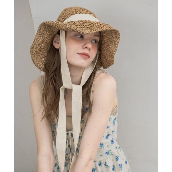 ZOZO問い合わせ番号:74368237ショップ:idem，イデムブランド:idem，イデム商品名:ribbon straw hat/リボン付きストローハットカテゴリ:帽子>ハットブランド品番:ID74368237素材:紙カラー:ベー...