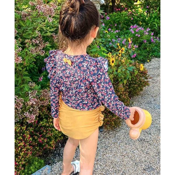 ※このアイテムは返品・交換対象外商品です。ZOZO問い合わせ番号:74368803ショップ:OSYAREVO，オシャレボブランド:OSYAREVO，オシャレボ商品名:キッズ フラワー柄 ロングスリーブ フリル 水着 セットアップカテゴリ:水...