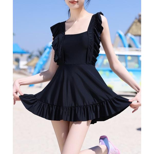 『タイムセール実施中』※このアイテムは返品・交換対象外商品です。ZOZO問い合わせ番号:74371702ショップ:TeddyShop，テディショップブランド:TeddyShop，テディショップ商品名:レディース水着 フリルバックリボンワンピ...