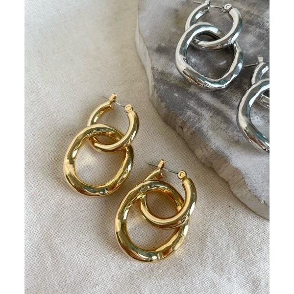 『セール実施中』※このアイテムは返品・交換対象外商品です。ZOZO問い合わせ番号:74404725ショップ:TONE，トーンブランド:tone，トーン商品名:【aussi/オッスィー】2way ダブルリング　フープピアス（ニッケルフリー）カ...