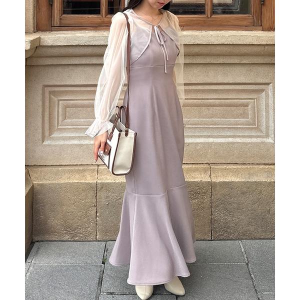 『タイムセール実施中』ZOZO問い合わせ番号:74436524ショップ:JUNOAH，ジュノアブランド:JUNOAH，ジュノア商品名:チュールボレロ+マーメイドキャミワンピースセットカテゴリ:ワンピース/ドレス>ワンピースブランド品番...