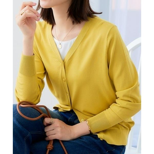 『タイムセール実施中』ZOZO問い合わせ番号:74470953ショップ:nissen，ニッセンブランド:7days Life Styling，セブンデイズライフスタイリング商品名:【ひんやり接触冷感】抜け感Ｖネックカーディガン（ＵＶカット・...