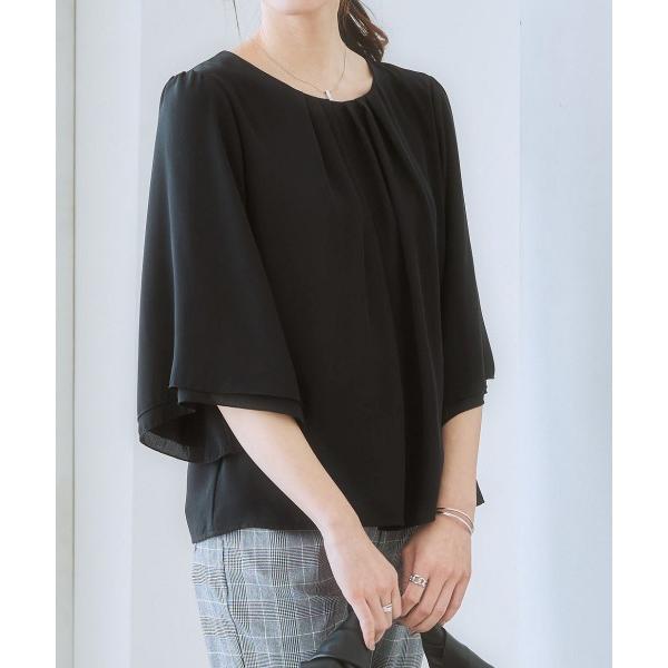 ZOZO問い合わせ番号:74470956ショップ:nissen，ニッセンブランド:7days Life Styling，セブンデイズライフスタイリング商品名:ジョーゼットエアリー7分袖トップスカテゴリ:トップス>シャツ/ブラウスブラン...