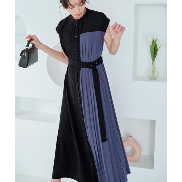 ZOZO問い合わせ番号:74489751ショップ:RUIRUE BOUTIQUE，ルイルエブティックブランド:RUIRUE BOUTIQUE，ルイルエブティック商品名:プリーツパネル・フレンチスリーブ ロングワンピースカテゴリ:ワンピース/...