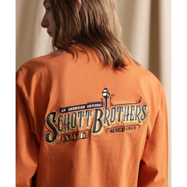 『セール実施中』ZOZO問い合わせ番号:74576023ショップ:SCHOTT，ショットブランド:schott，ショット商品名:Schott/ショット/LS T-SHIRT  BARBER EMB/”バーバーロゴ” 刺繍ロンTカテゴリ:トッ...