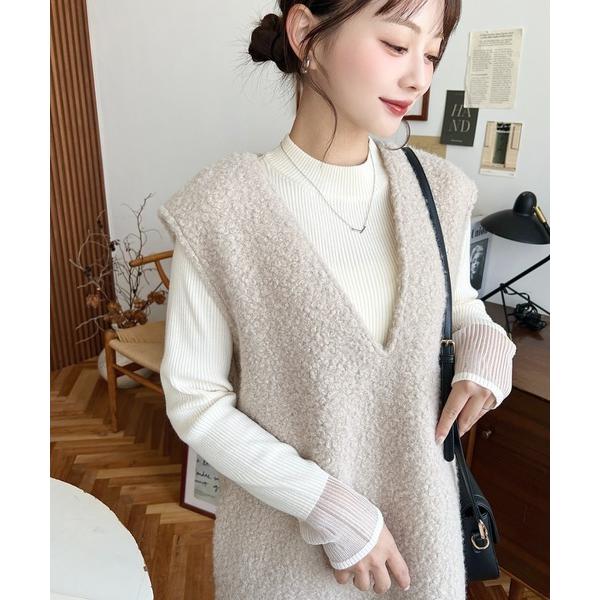 『セール実施中』ZOZO問い合わせ番号:74676383ショップ:moment+，モーメントプラスブランド:moment+，モーメントプラス商品名:リングフェイクウールVネックジャンパースカートカテゴリ:ワンピース/ドレス&gt;ジャンパー...