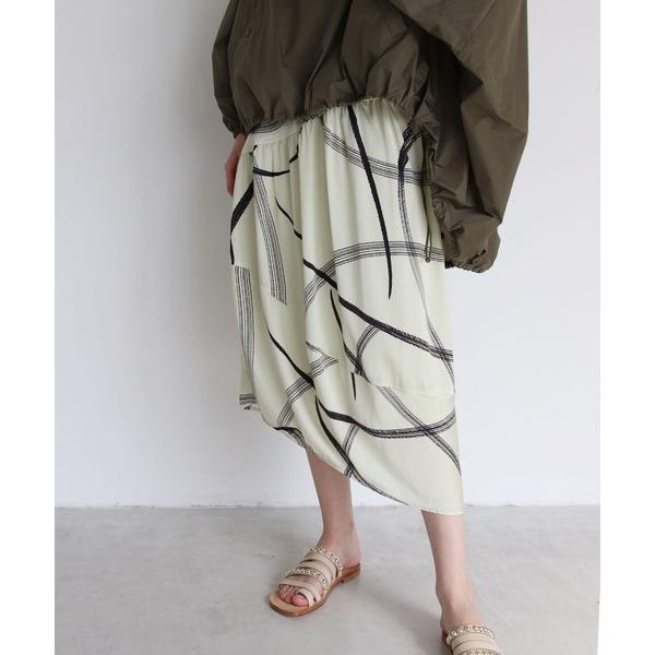 『タイムセール実施中』ZOZO問い合わせ番号:74688474ショップ:DRESSLAVE，ドレスレイブブランド:DRESSLAVE，ドレスレイブ商品名:blush print gather switching skirt(ブラッシュプリン...