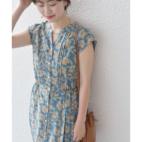 ZOZO問い合わせ番号:74744064ショップ:SHIPS for women，シップス フォー ウィメンブランド:SHIPS，シップス商品名:【WEB限定】〈洗濯機可能〉ドット 花柄 サイド プリーツ フレンチスリーブ ワンピースカテゴ...