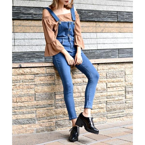 『タイムセール実施中』ZOZO問い合わせ番号:74745304ショップ:me Jane，ミージェーンブランド:Riff，リフ，meJane，ミージェーン商品名:スーパーストレッチサロペットカテゴリ:オールインワン・サロペット>サロペッ...