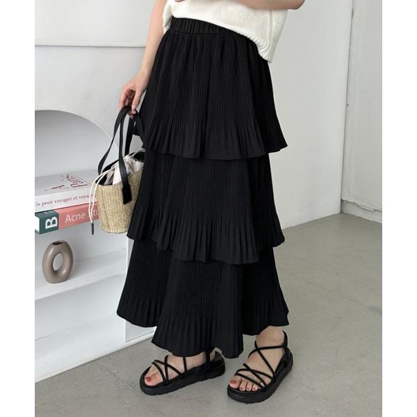 『タイムセール実施中』ZOZO問い合わせ番号:74746112ショップ:Outfitter lab，アウトフィッターラボブランド:CLEA，クレア，Outfitter lab，アウトフィッターラボ商品名:3段ティアードフリル カンカンロング...