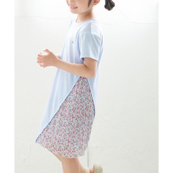 『タイムセール実施中』ZOZO問い合わせ番号:74815846ショップ:ROPE' PICNIC，ロぺピクニックブランド:ROPE' PICNIC，ロペピクニック商品名:【KIDS】小花柄プリーツドッキングワンピースカテゴリ:ワンピース/ド...