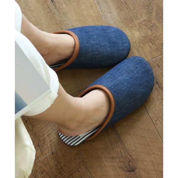 ZOZO問い合わせ番号:74821376ショップ:COMMON WARE，コモンウェアブランド:nofl，ノフル，COMMON WARE，コモンウェアー商品名:SOAS:児島デニムルームシューズ （ヒッコリー）カテゴリ:インテリア>ル...