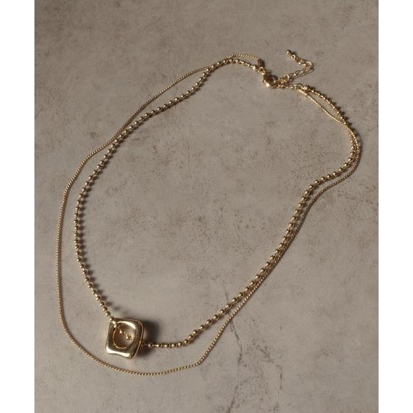 ZOZO問い合わせ番号:74824256ショップ:Dorry Doll，ドリードールブランド:CURI BISCUI，キュリ　ビスキュイ商品名:【CURIBISCUI】スクエアモチーフ 2連ネックレスカテゴリ:アクセサリー>ネックレス...