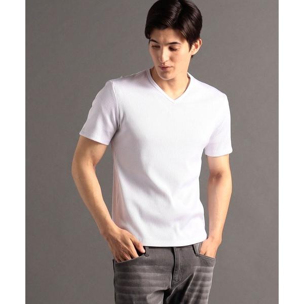 ZOZO問い合わせ番号:74995727ショップ:NICOLE，ニコルブランド:MONSIEUR NICOLE，ムッシュニコル商品名:【canal deux Luxe】プレーティングテレコ VネックTシャツカテゴリ:トップス>Tシャツ...
