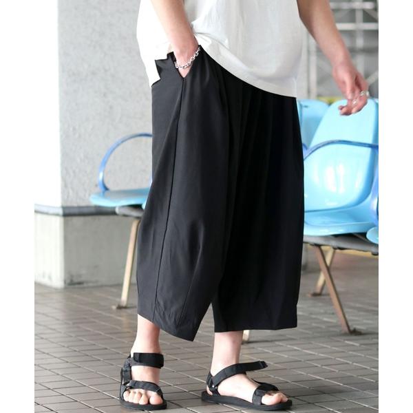 『セール実施中』ZOZO問い合わせ番号:75125165ショップ:Salong hameu，サロン ハミューブランド:Salong hameu，サロン ハミュー商品名:接触冷感 ストレッチ ワイドバルーンパンツ/膝下 七分丈サルエルイージー...