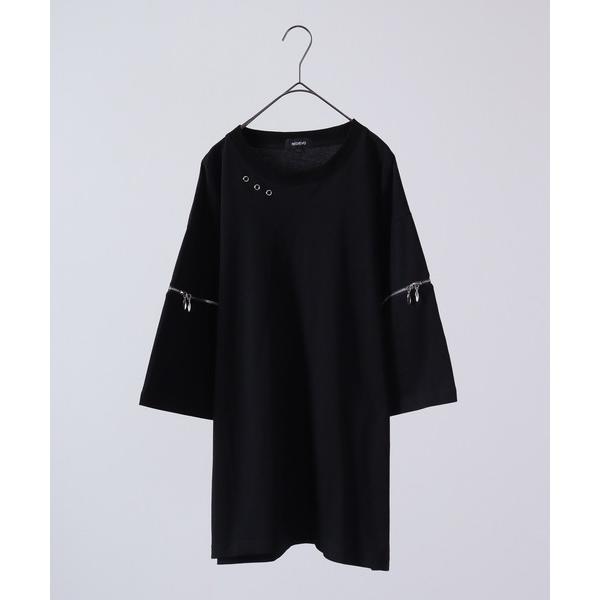 ZOZO問い合わせ番号:75158898ショップ:FUNALIVE，ファンアライブブランド:REGIEVO，レジエボ，FUNALIVE，ファンアライブ商品名:REGIEVO 袖ファスナー２WAYTシャツ 半袖カテゴリ:トップス>Tシャ...