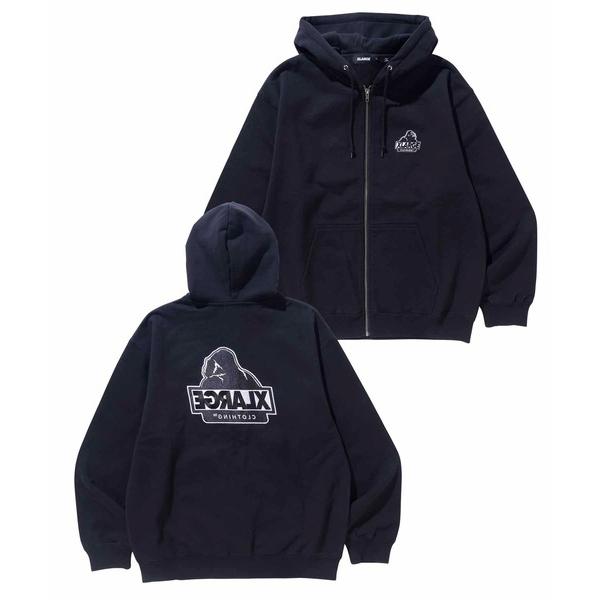 ZOZO問い合わせ番号:75161164ショップ:XLARGE，エクストララージブランド:XLARGE，エクストララージ商品名:BACKSIDE SLANTED OG ZIP HOODED SWEATSHIRTカテゴリ:トップス>パー...
