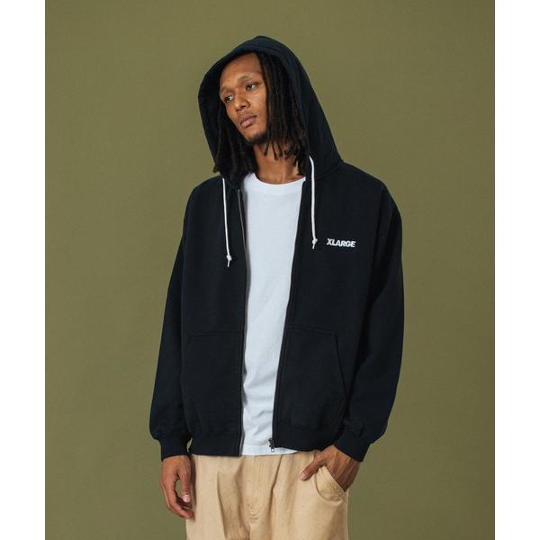ZOZO問い合わせ番号:75161165ショップ:XLARGE，エクストララージブランド:XLARGE，エクストララージ商品名:STANDARD LOGO ZIP HOODED SWEATSHIRTカテゴリ:トップス>パーカーブランド...