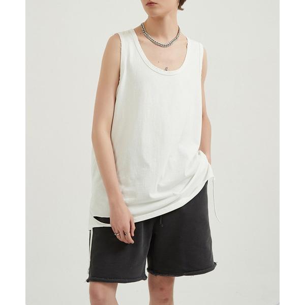 ZOZO問い合わせ番号:75356322ショップ:aimoha，アイモハブランド:GENXDER，ノンジェンダー商品名:【genxder】ユニセックスオーバーシルエットタンクトップ (SS)カテゴリ:トップス>タンクトップブランド品番...