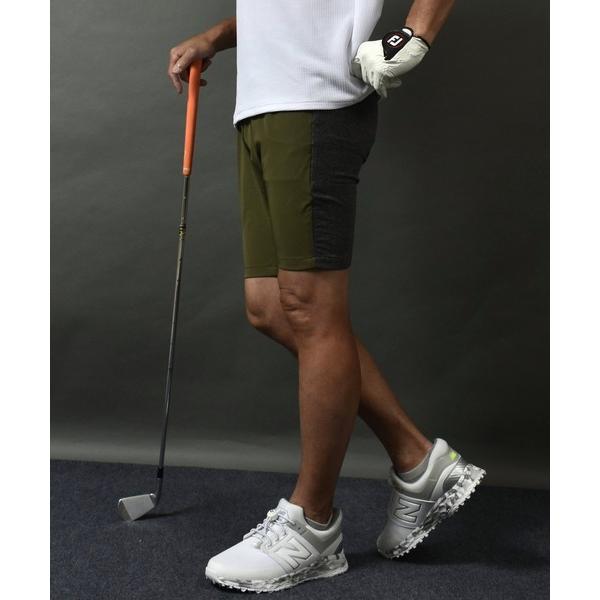 ZOZO問い合わせ番号:75356867ショップ:FRP，エフアールピーブランド:COMON GOLF，コモンゴルフ商品名:接触冷感 4WAY 異素材 切替 ストレッチ ゴルフウェア ショートパンツカテゴリ:アウトドア/スポーツ>ゴル...