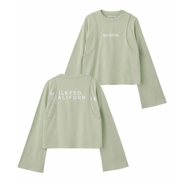 『セール実施中』ZOZO問い合わせ番号:75458244ショップ:MILKFED.，ミルクフェドブランド:MILKFED.，ミルクフェド商品名:STENCIL LOGO PANELED L/S TOPカテゴリ:トップス>Tシャツ/カッ...