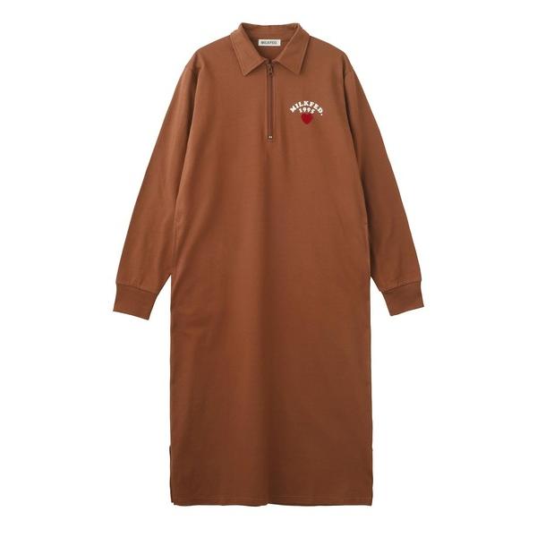 『セール実施中』ZOZO問い合わせ番号:75458283ショップ:MILKFED.，ミルクフェドブランド:MILKFED.，ミルクフェド商品名:HALF ZIP DRESSカテゴリ:ワンピース/ドレス>ワンピースブランド品番:1032...