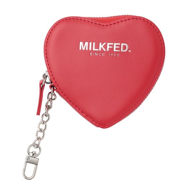ZOZO問い合わせ番号:75458302ショップ:MILKFED.，ミルクフェドブランド:MILKFED.，ミルクフェド商品名:HEART POUCHカテゴリ:財布/小物>ポーチブランド品番:103233054001素材:表地：合皮　...