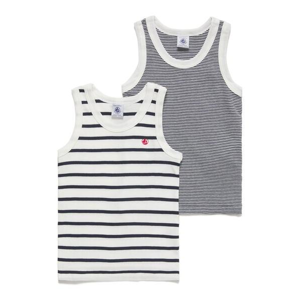 ※このアイテムは返品・交換対象外商品です。ZOZO問い合わせ番号:75525710ショップ:PETIT BATEAU，プチバトーブランド:PETIT BATEAU，プチバトー商品名:マリニエール＆ミラレタンクトップ２枚組カテゴリ:アンダーウ...