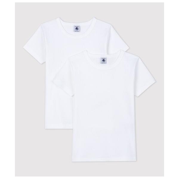 ※このアイテムは返品・交換対象外商品です。ZOZO問い合わせ番号:75525749ショップ:PETIT BATEAU，プチバトーブランド:PETIT BATEAU，プチバトー商品名:ホワイト半袖Ｔシャツ２枚組カテゴリ:アンダーウェア>...