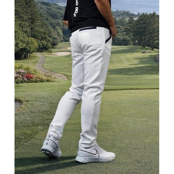 ZOZO問い合わせ番号:75719746ショップ:FRP，エフアールピーブランド:COMON GOLF，コモンゴルフ商品名:ストレッチ ポンチ ジャージ素材 ポケット ラインゴルフウェア テーパード ゴルフパンツカテゴリ:パンツ>スウ...